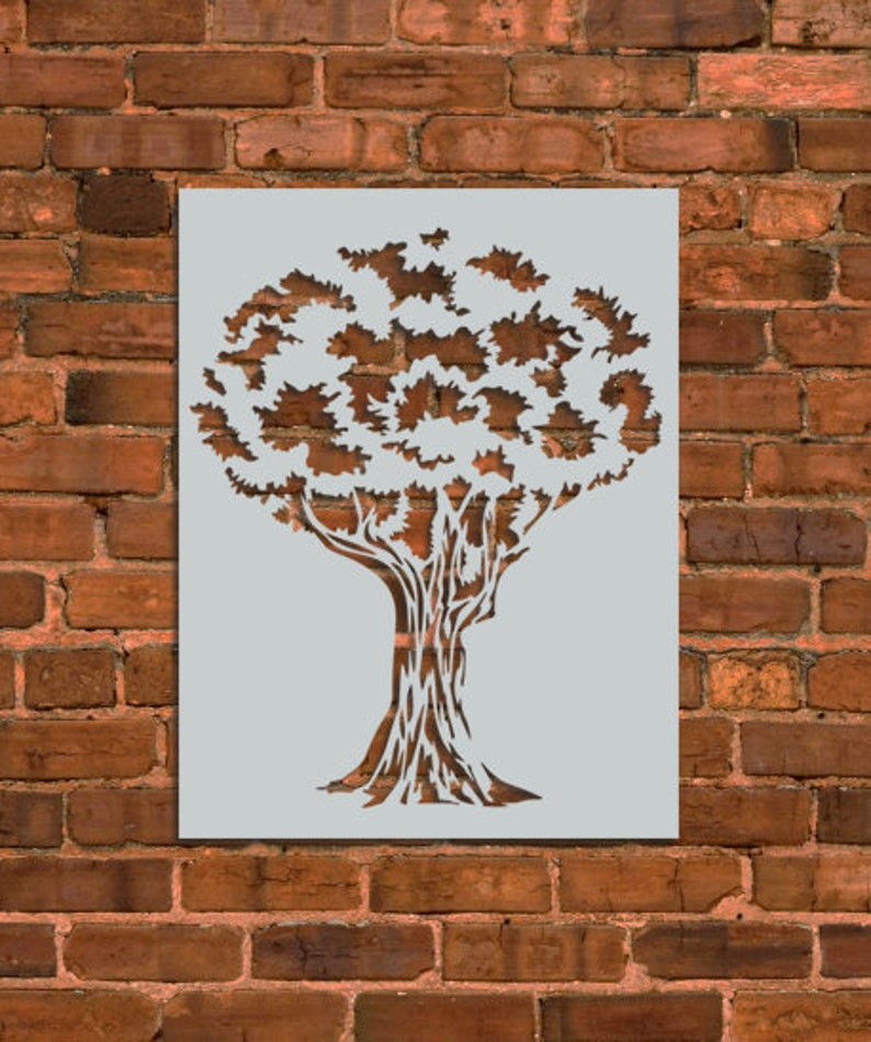 Oak Tree Stencil - Etsy