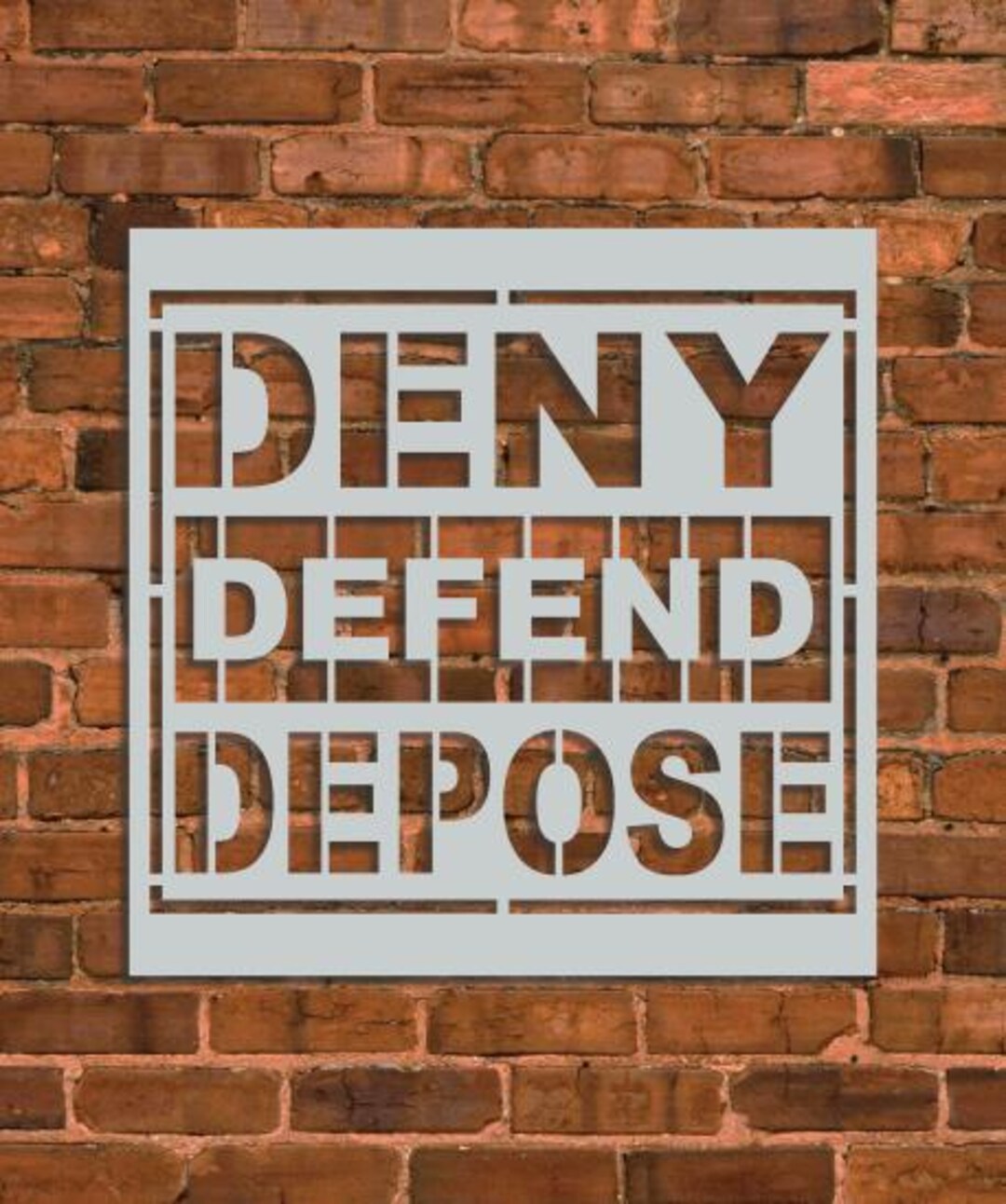 Deny Defend Depose Flag Stencil - Etsy