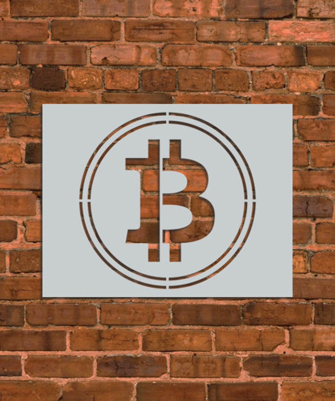 Bitcoin Cryptocurrency Stencil - Etsy