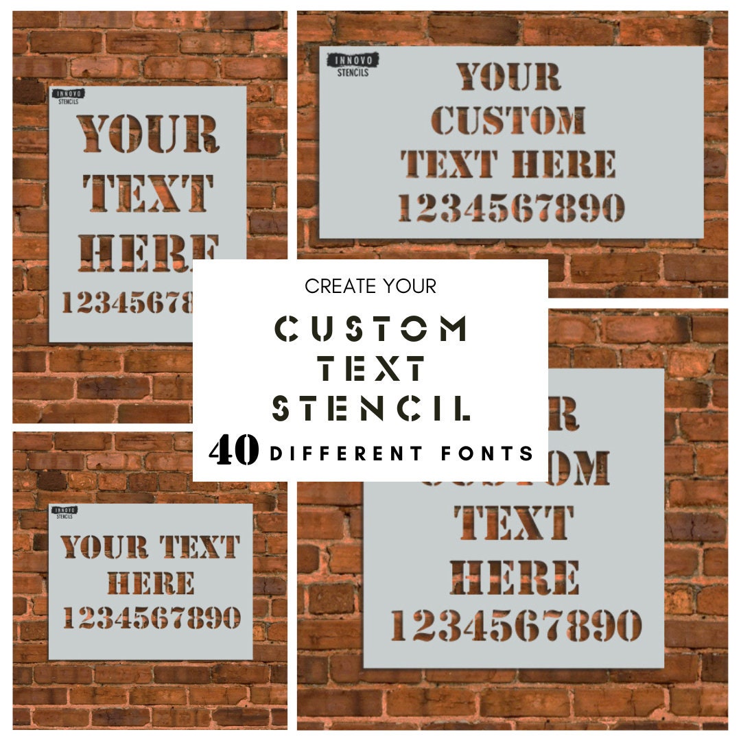 Custom Text Template Stencil - Etsy
