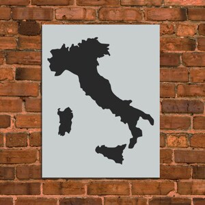 Italy Map Stencil - Etsy