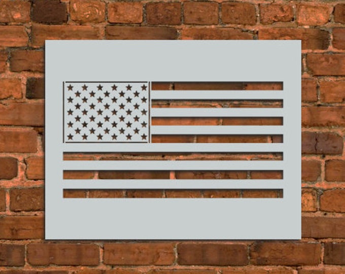 United States Map Flag Stencil | Etsy