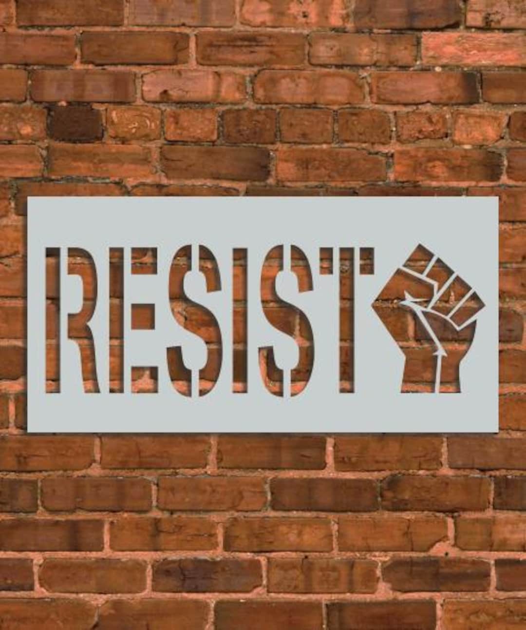 Resist Sign Stencil - Etsy