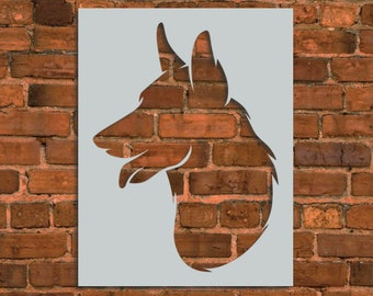 Lone Wolf Stencil - Etsy