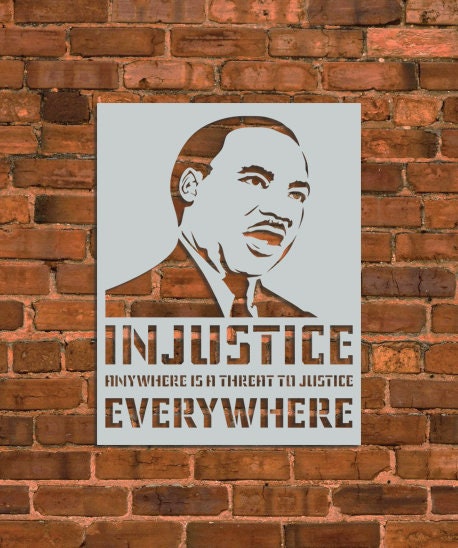 MLK Justice Injustice Stencil - Etsy