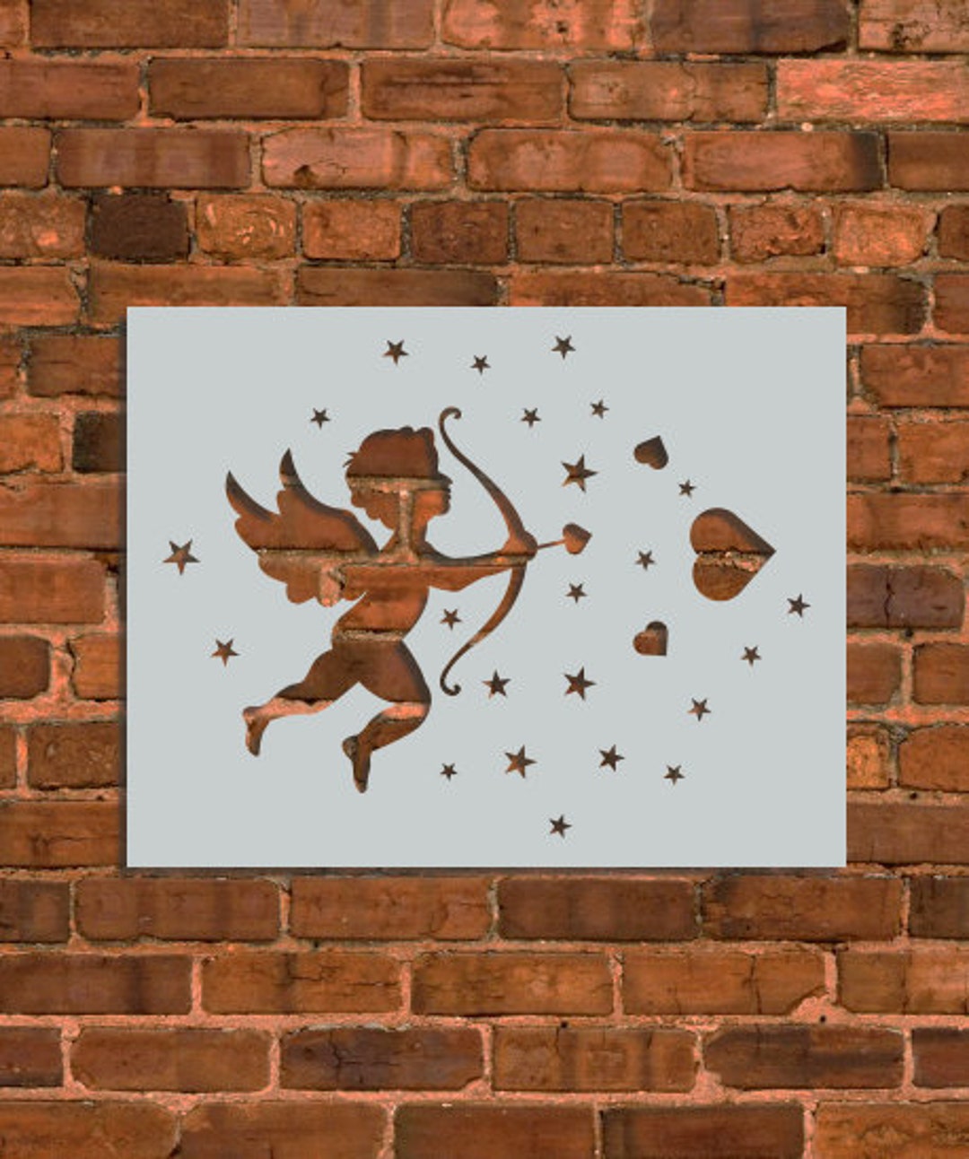 Cupid Hearts Stencil - Etsy