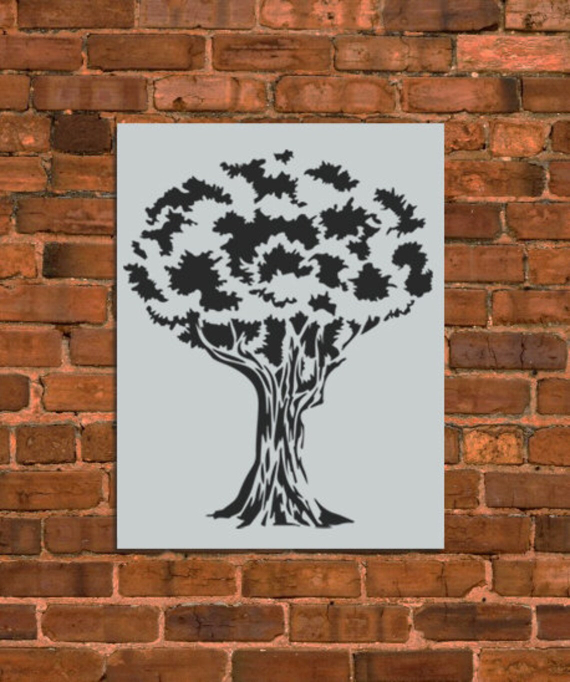 Oak Tree Stencil - Etsy