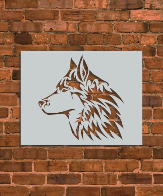 Lone Wolf Stencil - Etsy