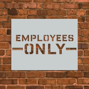 Employees Only Sign Stencil - Etsy