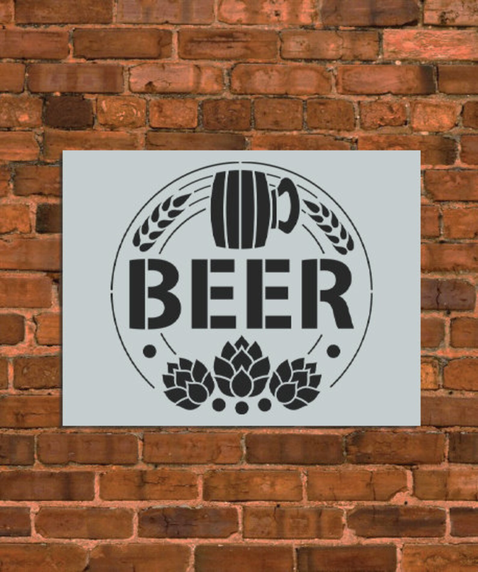 Draft Beer Sign Stencil - Etsy
