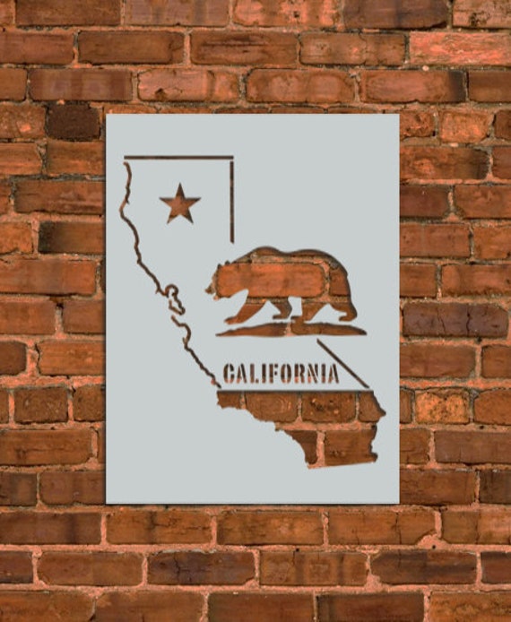 California Decor Stencil - Etsy