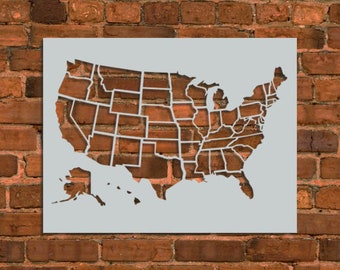 USA Map Stencil Reusable Plastic United States Map Outline | Etsy