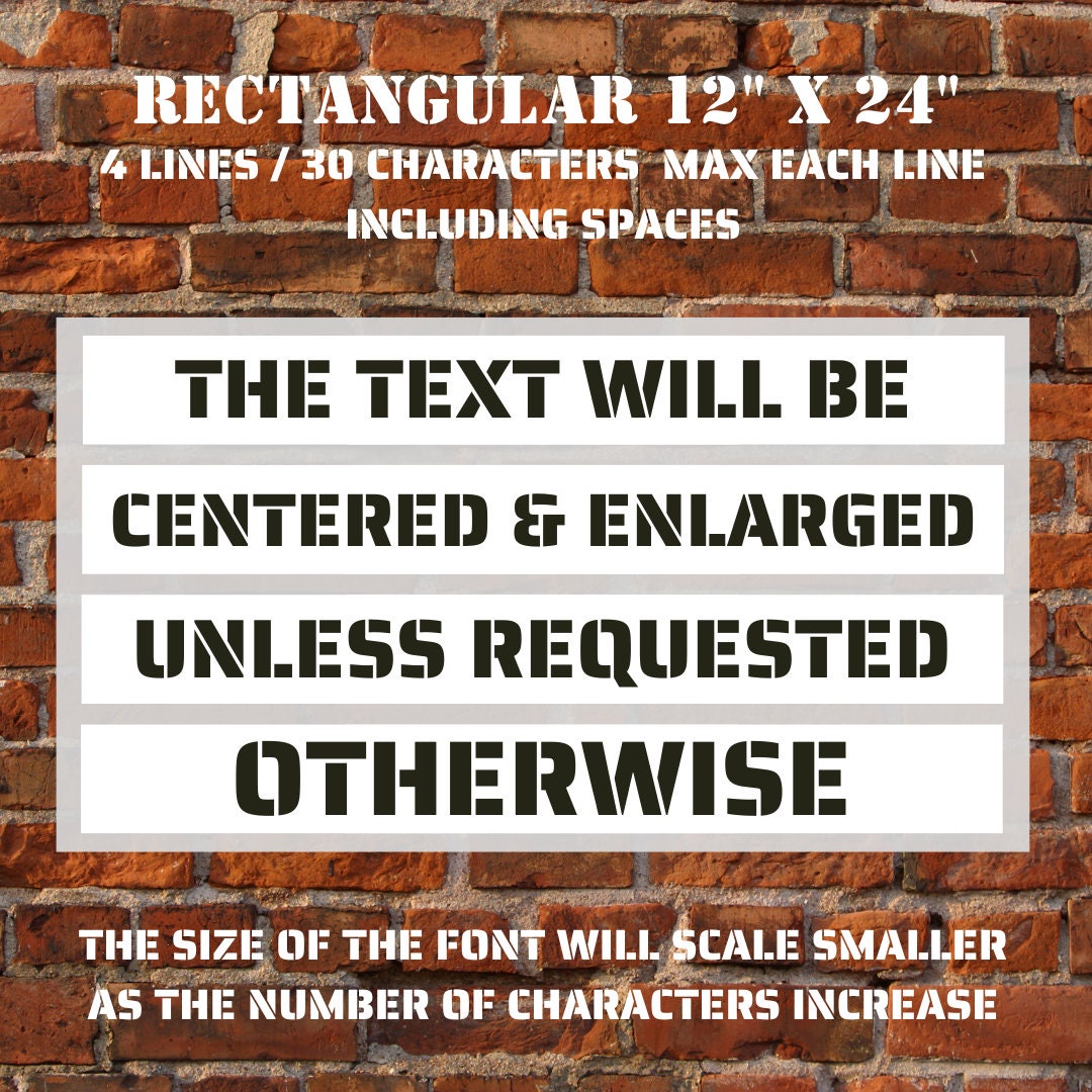 Custom Text Template Stencil - Etsy