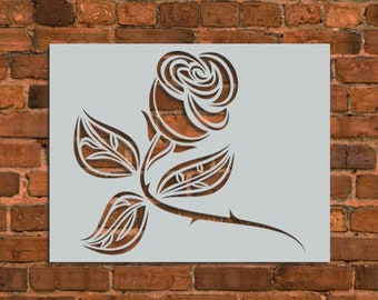 Rose Stencil DIY Decor Stencil Flower Stencil - Etsy