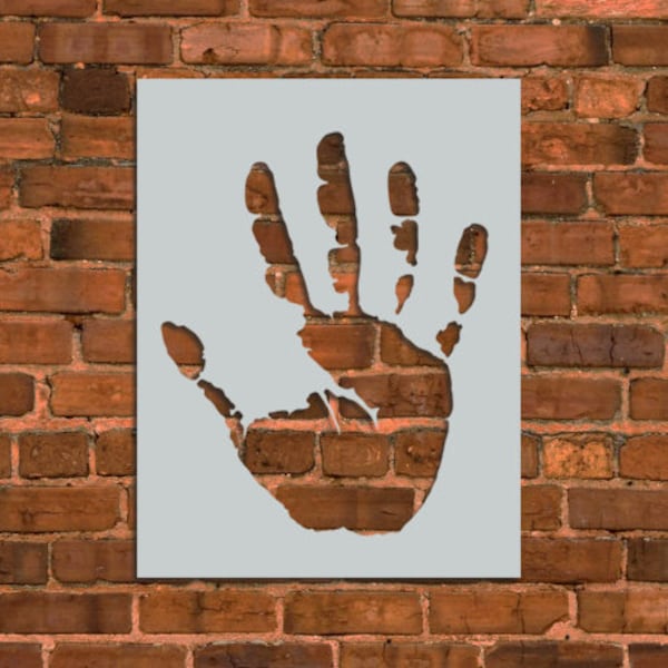 Hand Print Stencil - Etsy