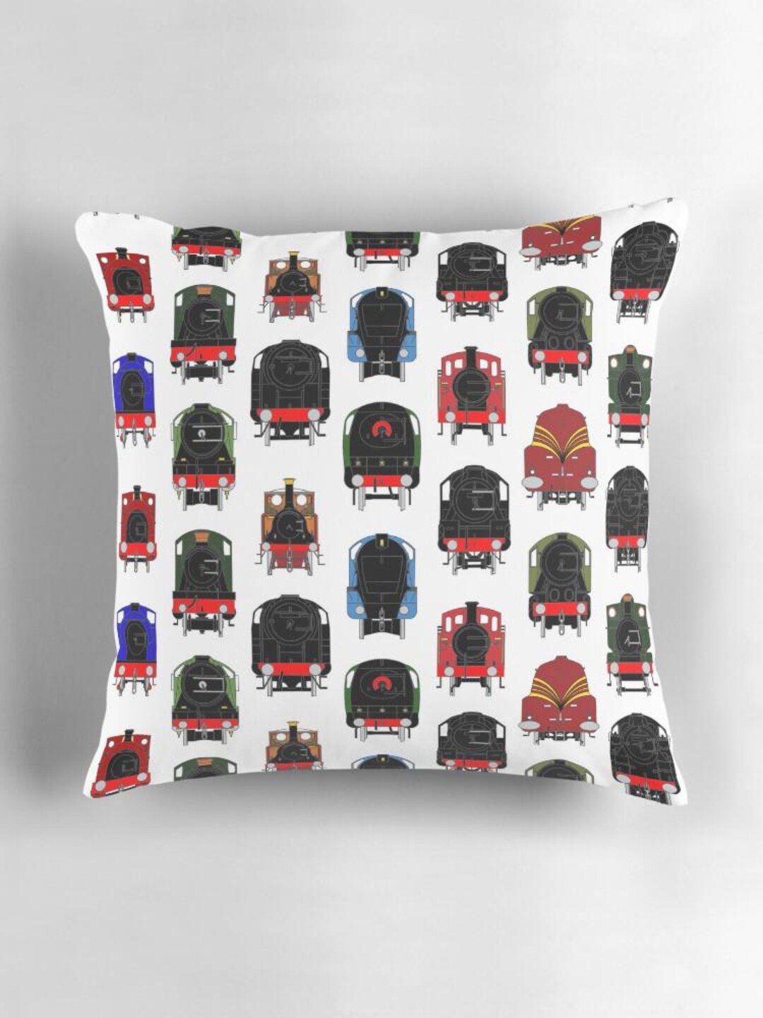 Steam Locomotive (faces) Trains Velvet Cushion Cover - Etsy