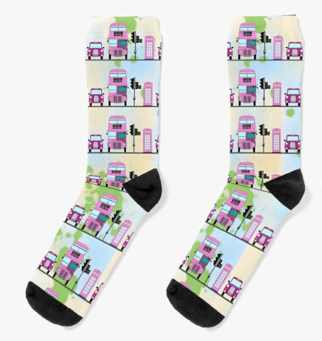 London Routemaster Bus and Taxi Cotton Socks - Etsy
