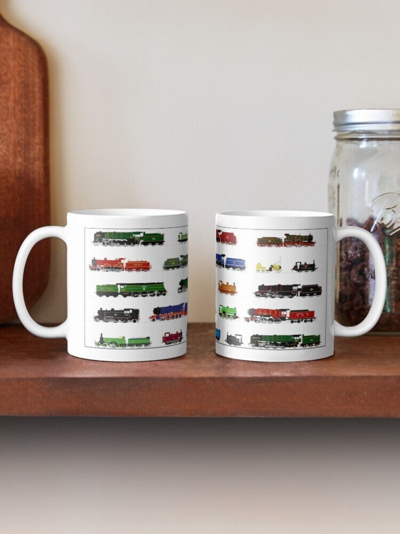 Steam Trains Mug Design With LNER A3 Flying Scotsman, A4 Mallard, LMS ...