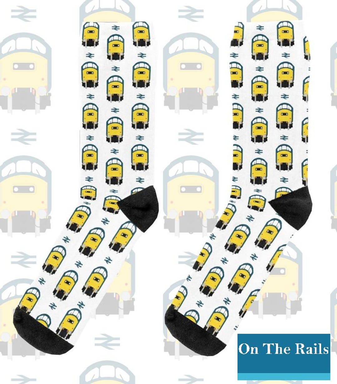 British Rail Class 37 Diesel Train Socks - Etsy