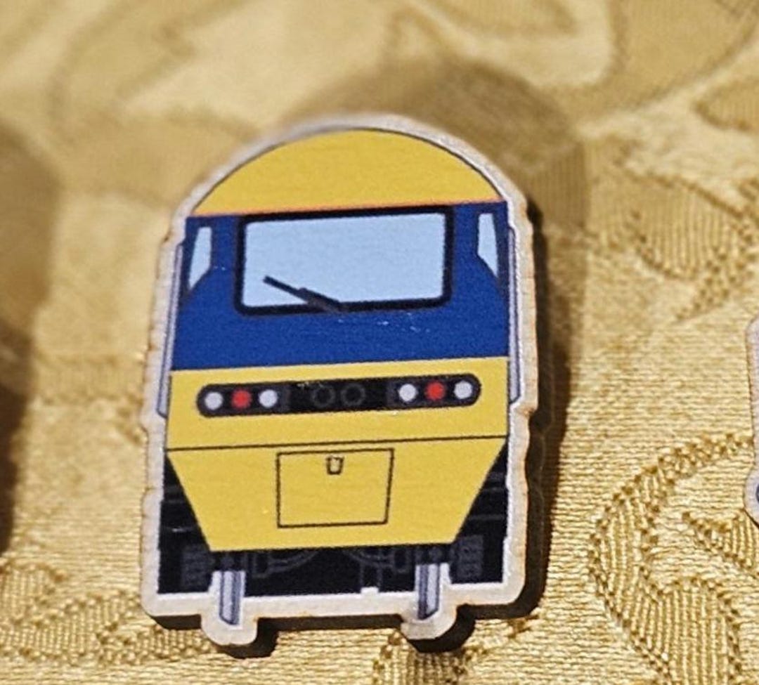 Wooden Pin Train Locomotive Badge - British Rail Intercity HST Class 43 ...