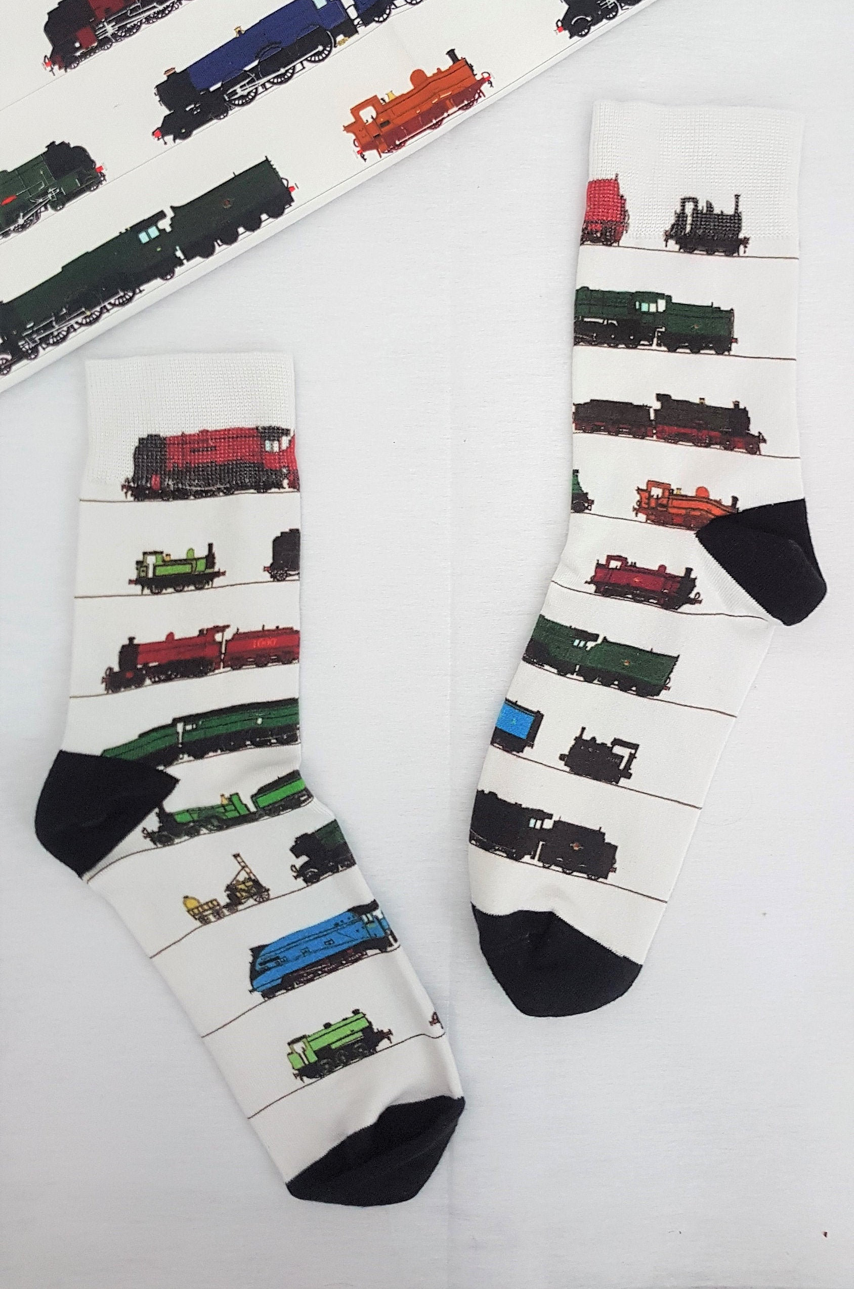British Railways Steam Trains Print Socks Including | Etsy UK