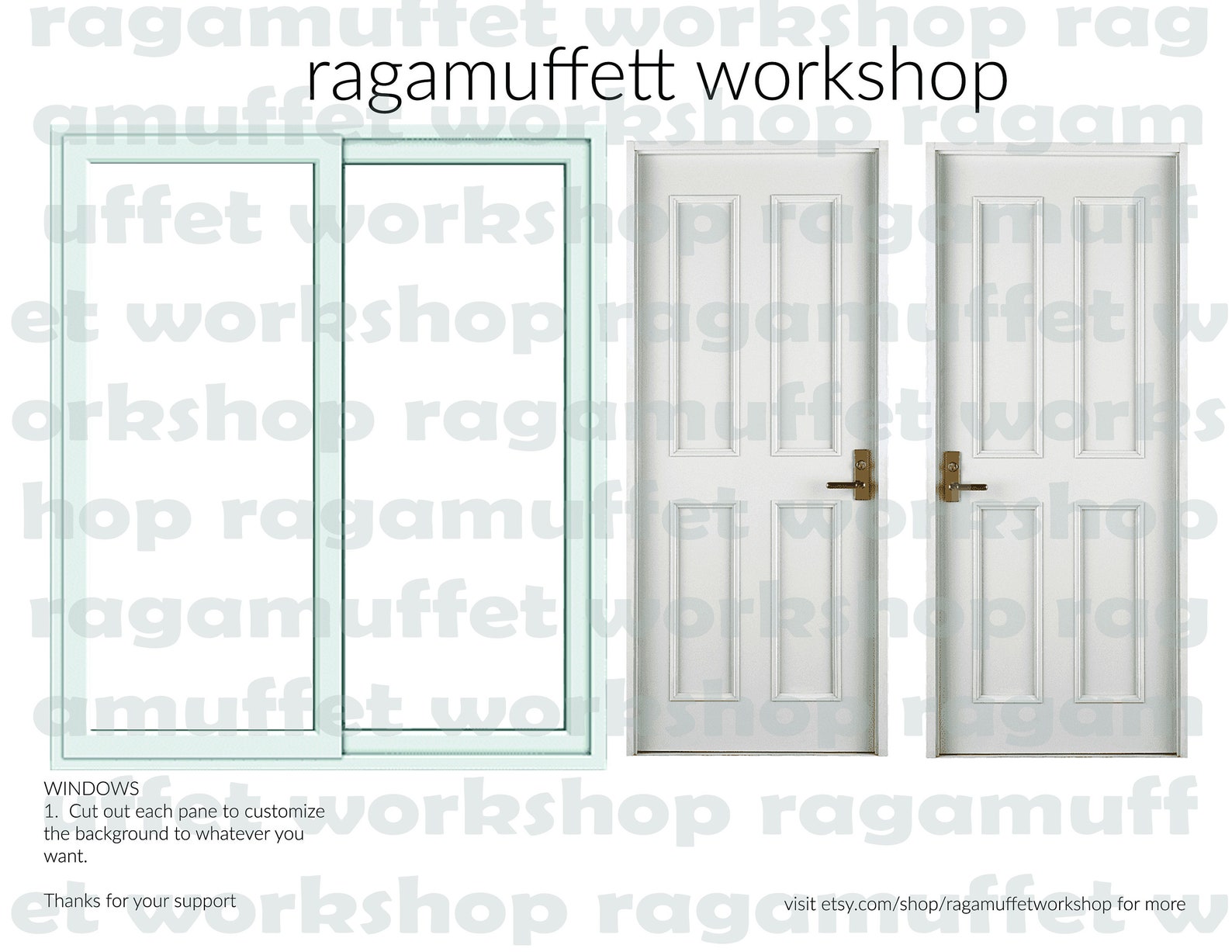 White Framed Door Printables - Etsy Australia