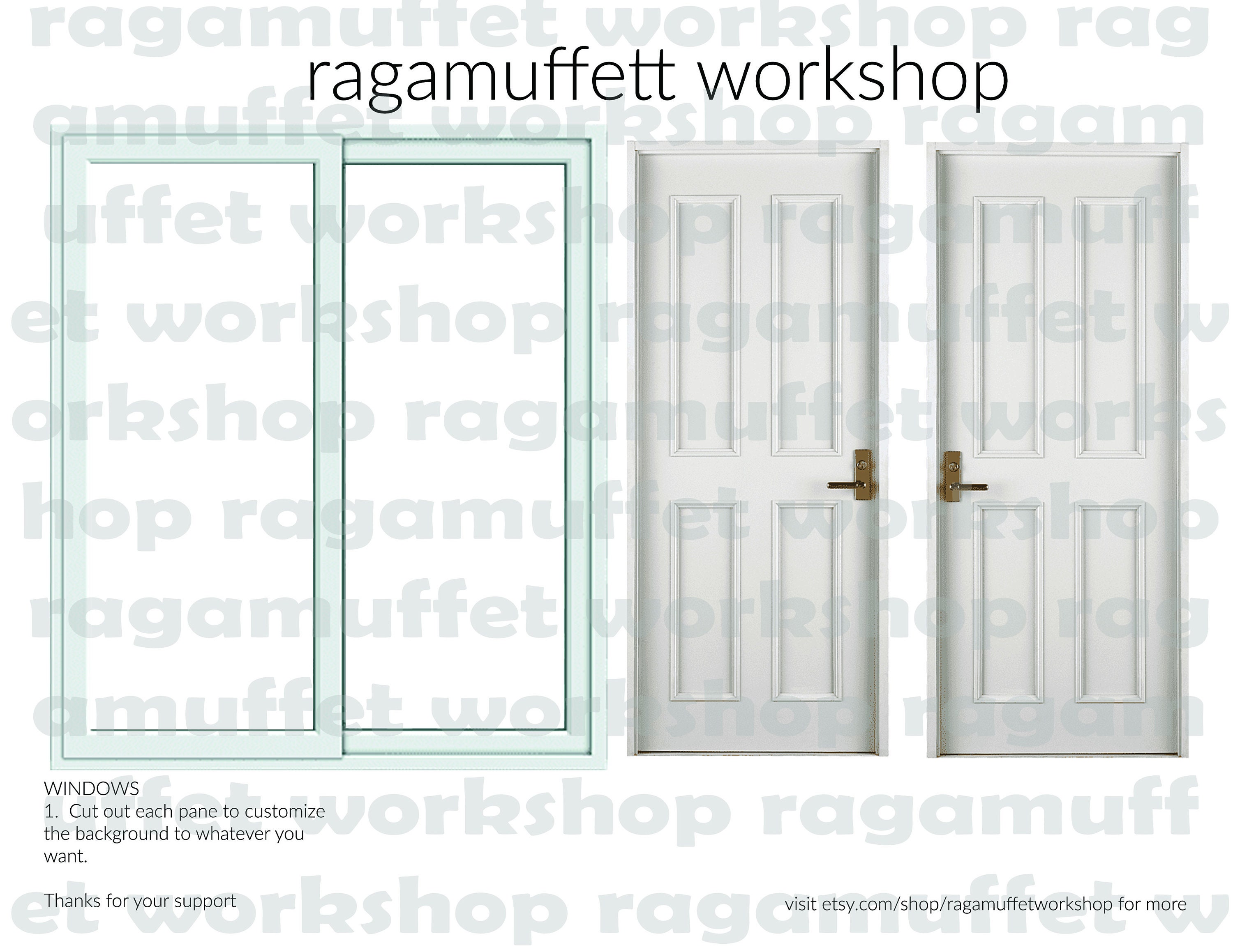 White Framed Door Printables - Etsy Australia