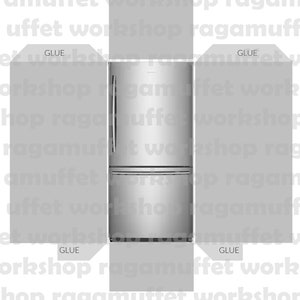 Doll House Silver Refrigerator Printable - Etsy