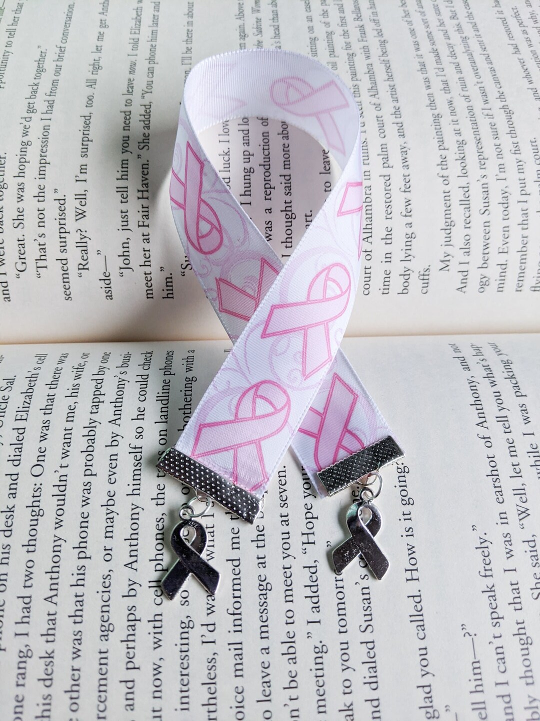 Breast Cancer Support Awareness Ribbon Bookmark - Etsy