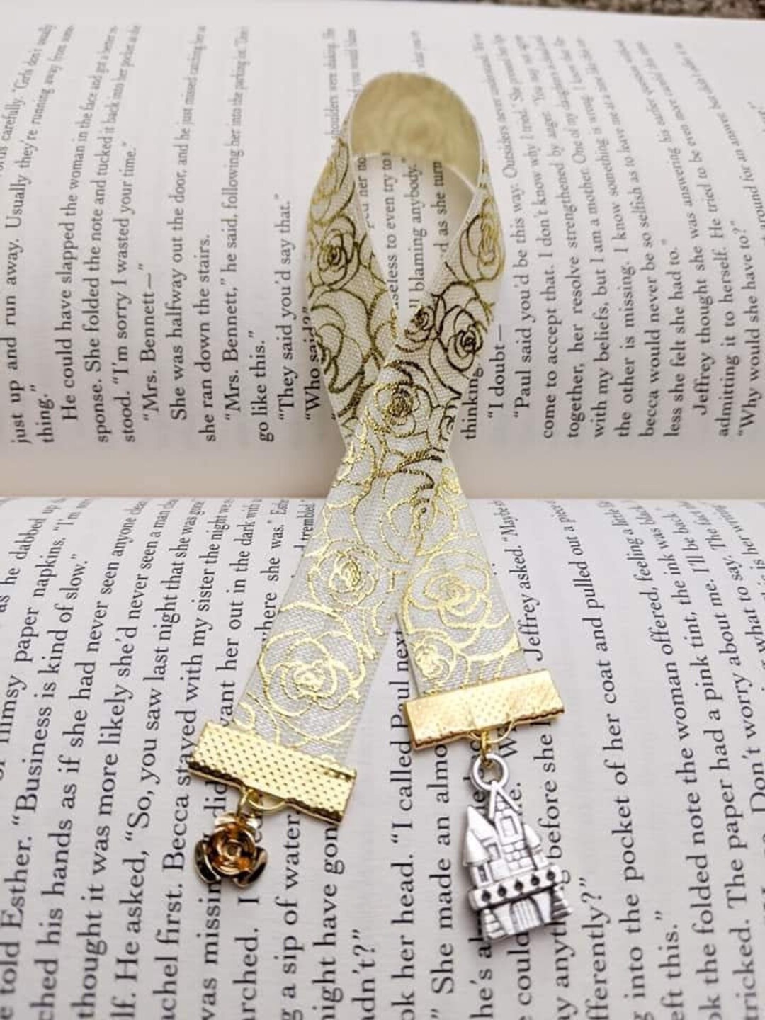 Beauty and the Beast Ribbon Bookmark / Fairy Tale Charm - Etsy