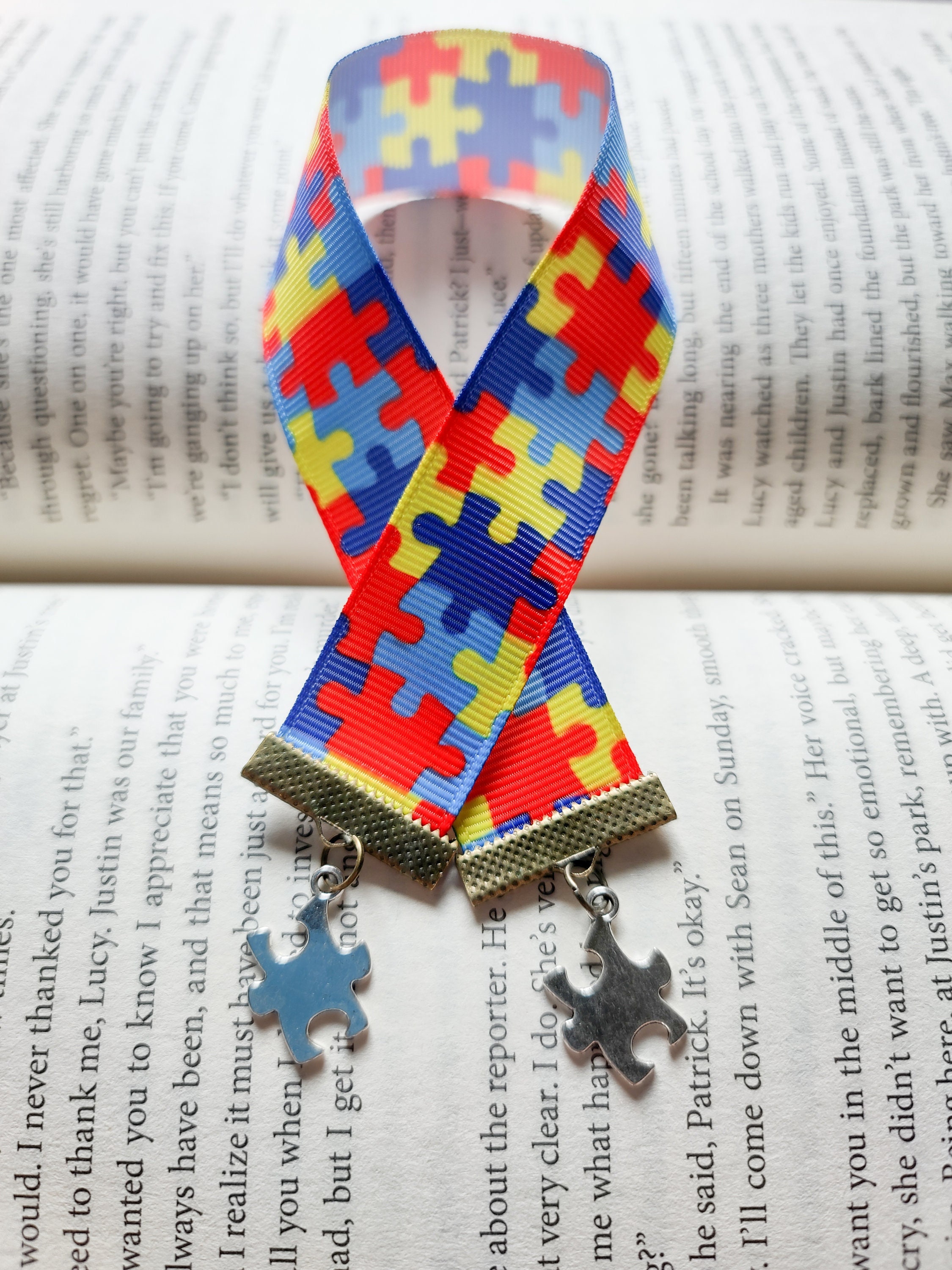 Autism Support Awareness Ribbon Bookmark - Etsy