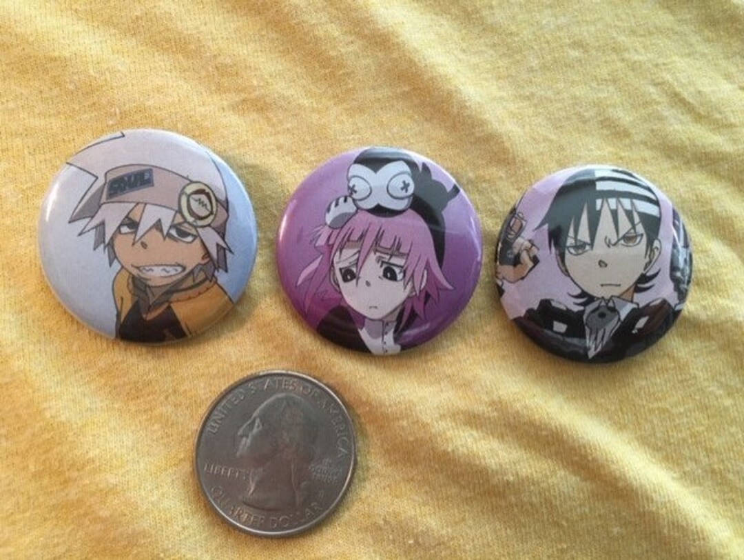 Soul Eater (set of 3) 1.5" Pinback Style Metal Buttons. - Etsy