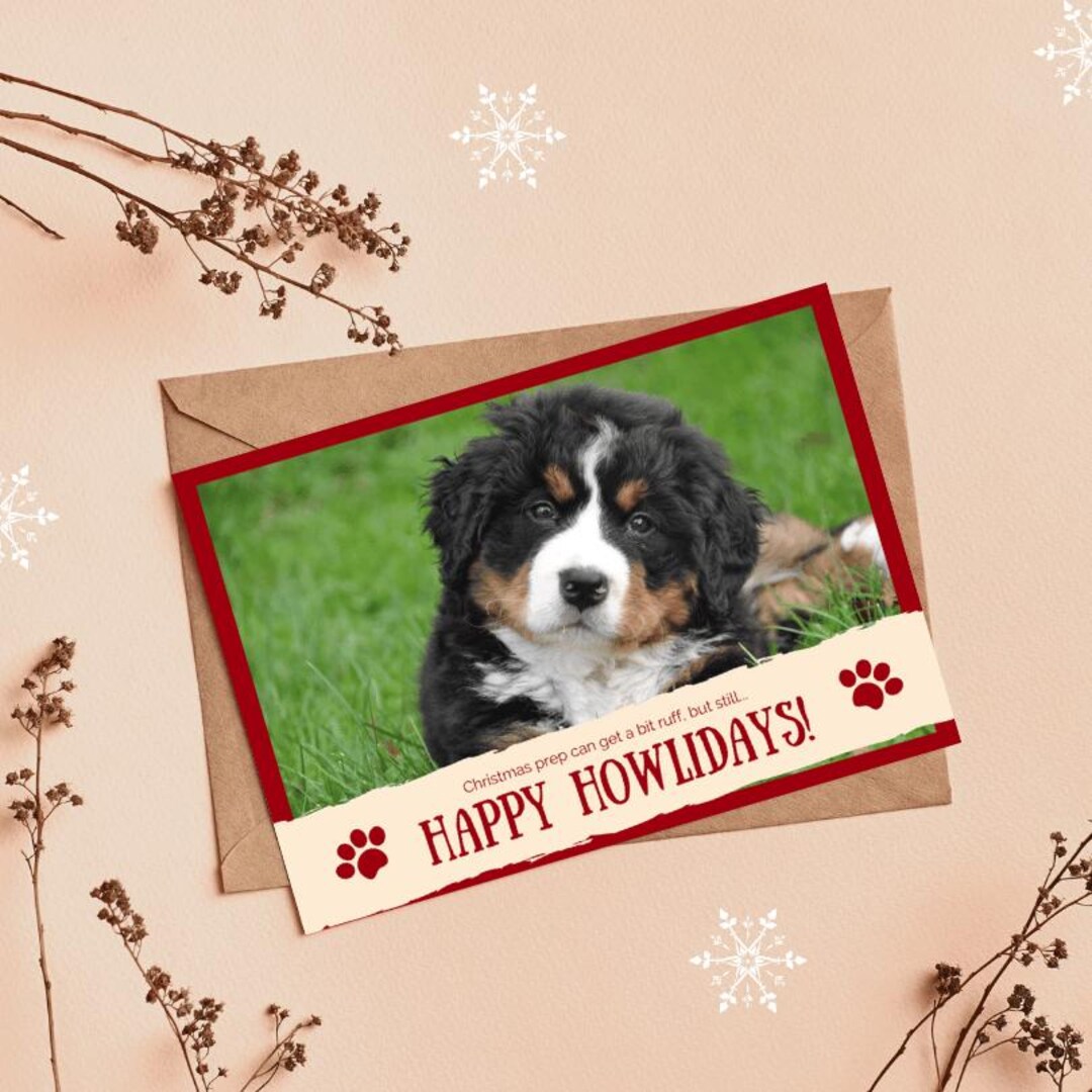 Editable Christmas Card Template - Instant Download for Canva ...