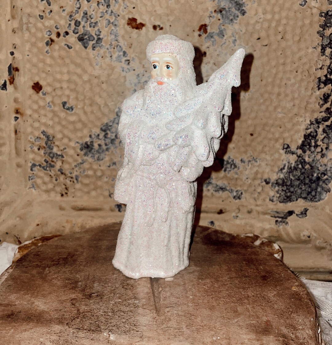 White Santa Figurine - Etsy
