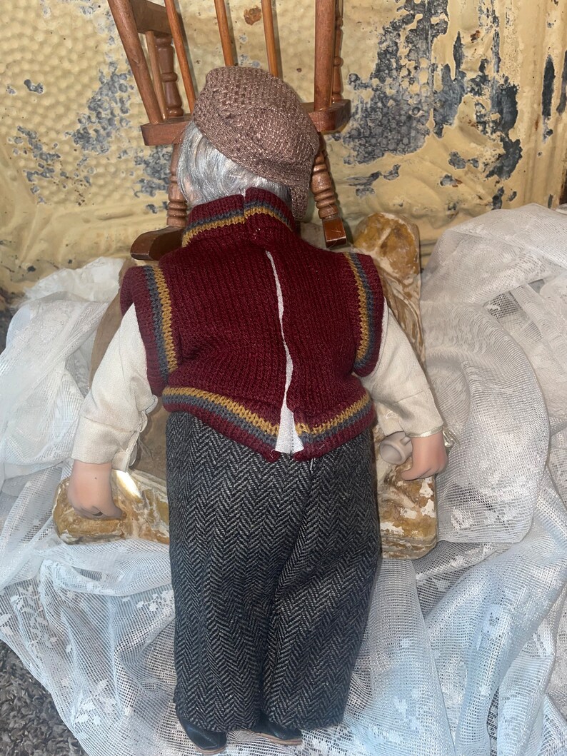 Vintage Porcelain Old Man Rocking Chair - Etsy