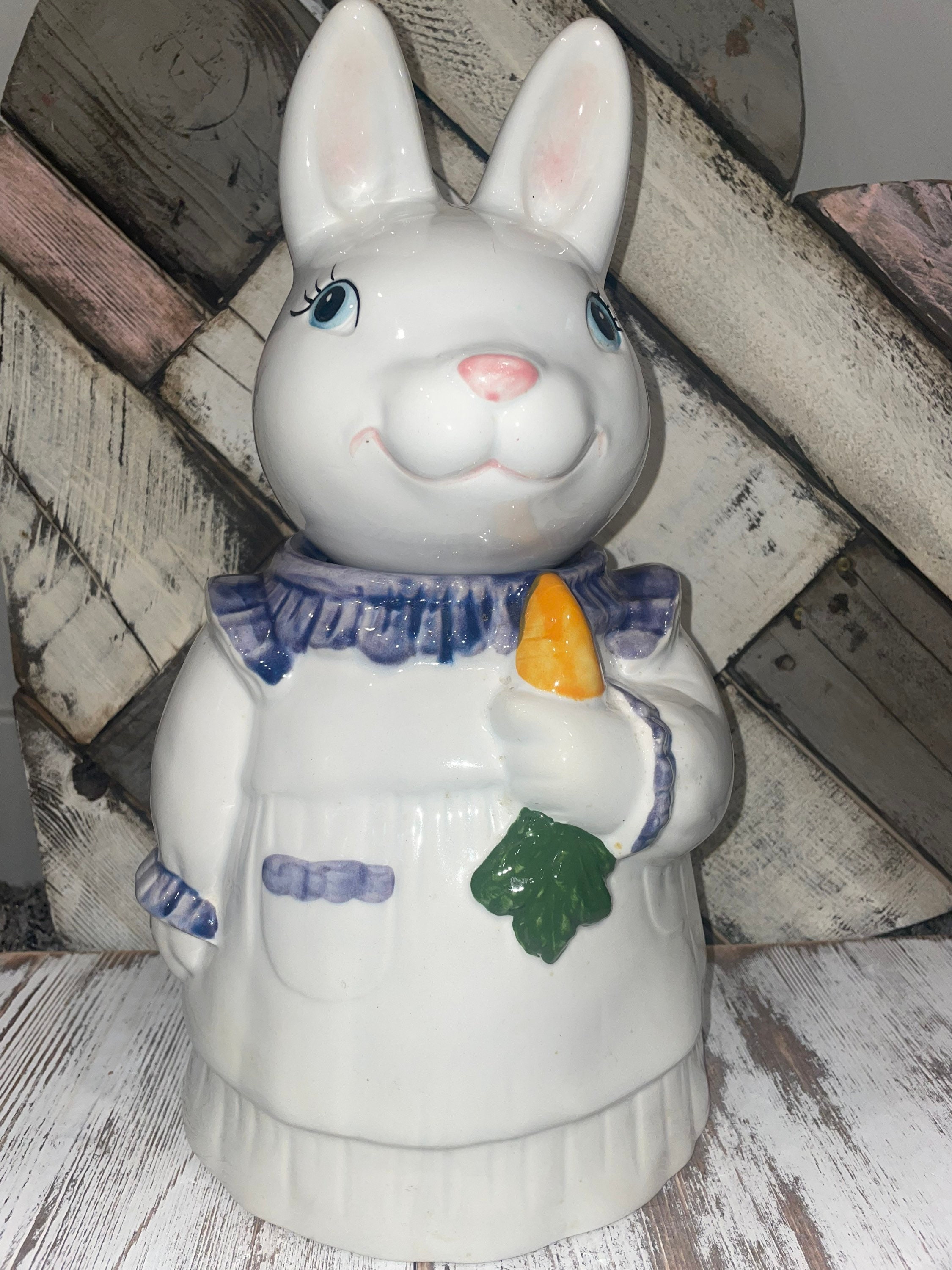 Vintage Metlox Bunny Cookie Jar - Etsy