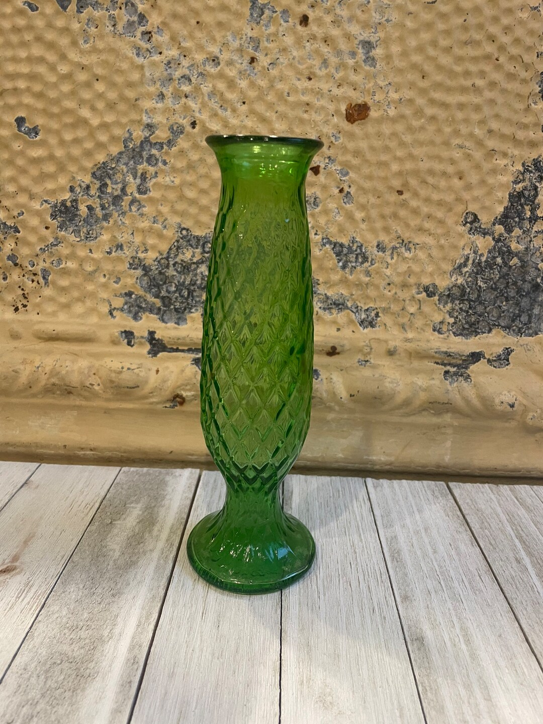 Emerald Green Fishnet Vase - Etsy