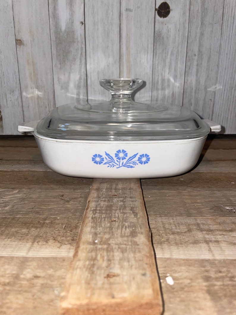 RARE Blue Corn Flower Vintage Corning Ware Baking Dish With Lid - Etsy