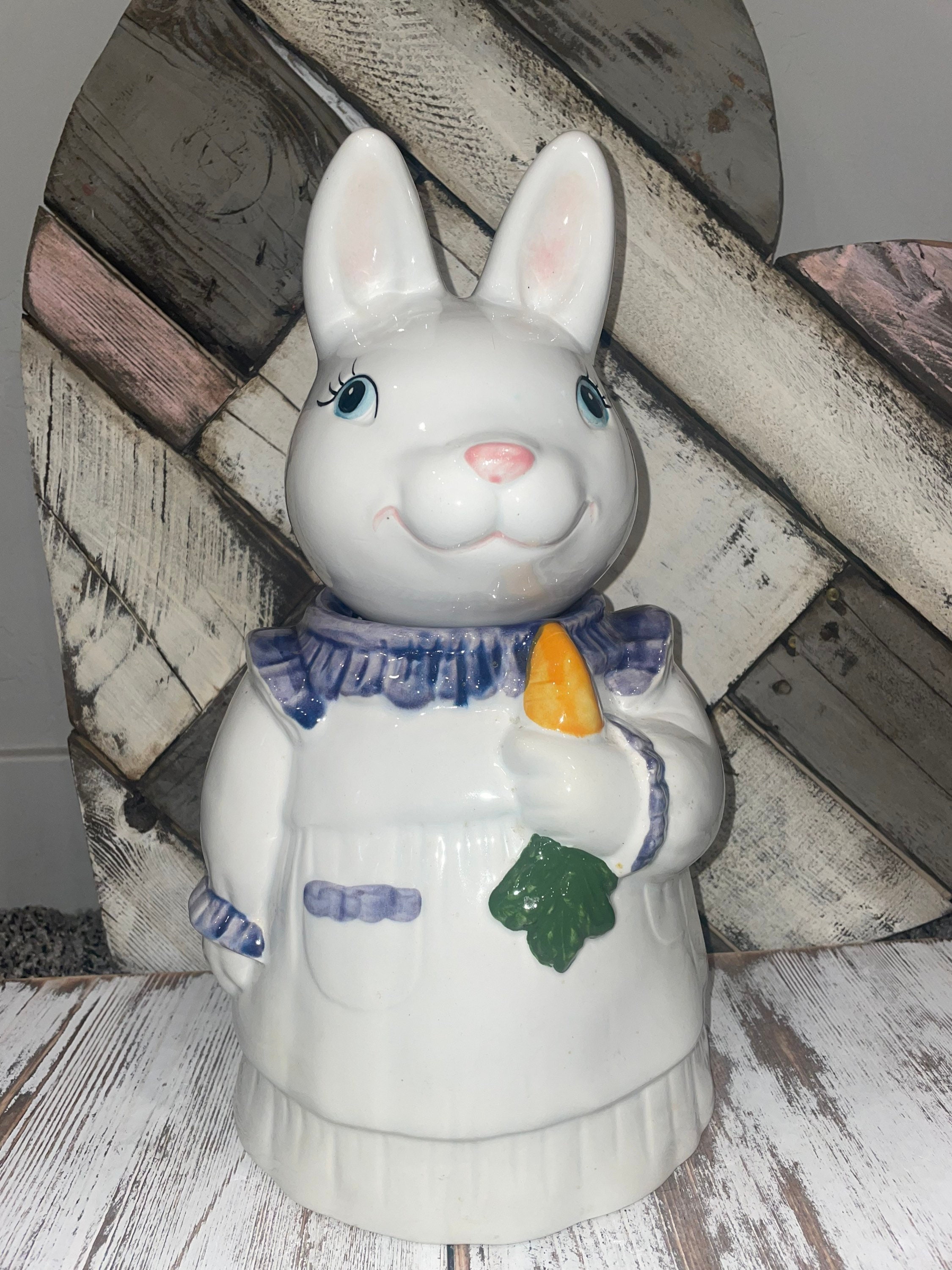 Vintage Metlox Bunny Cookie Jar - Etsy