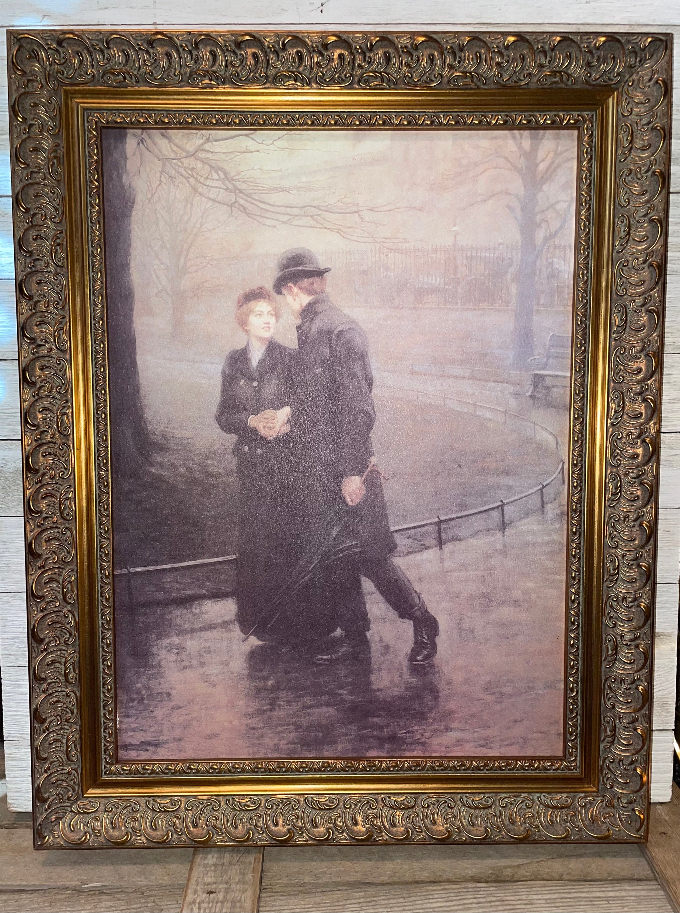 Vintage Framed Wall Art of the Garden of Eden by Hugh Goodwin Rivière ...
