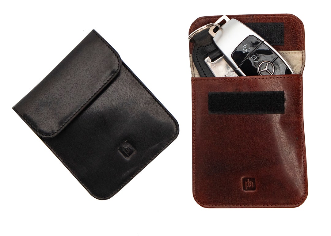 Handmade Leather Key Holder, Premium Soft Leather Key Pouch With RFID ...