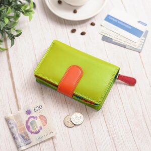 Purse for Women Multi Colour Wallet Bifold Wallet Colourful Rainbow ...