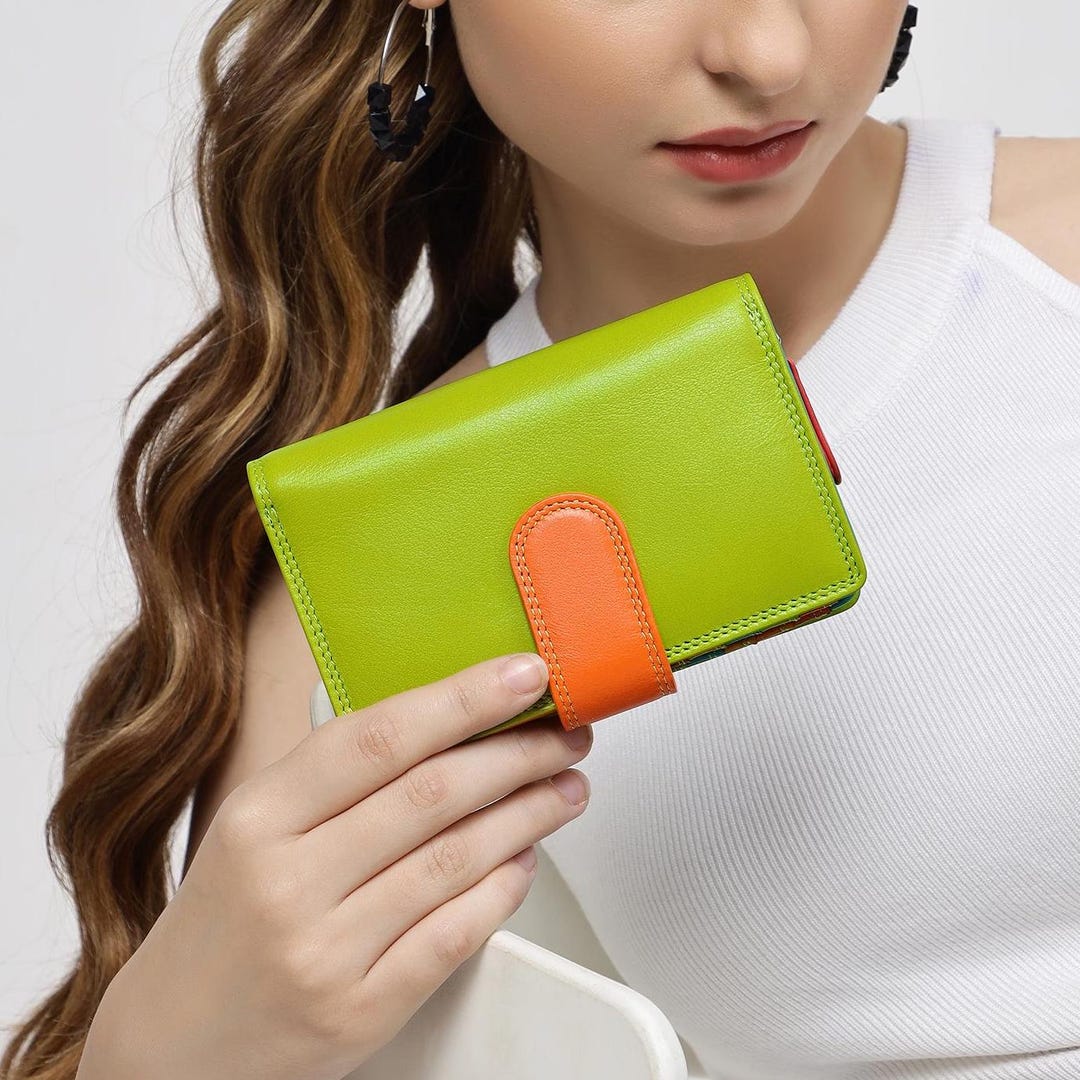 Purse for Women Multi Colour Wallet Bifold Wallet Colourful Rainbow ...