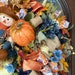 Scarecrow XL Pumpkin Front Door Decor Thanksgiving Wreath - Etsy