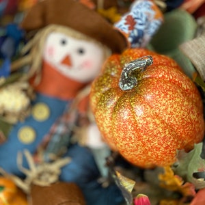 Scarecrow XL Pumpkin Front Door Decor Thanksgiving Wreath - Etsy