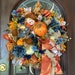 Scarecrow XL Pumpkin Front Door Decor Thanksgiving Wreath - Etsy