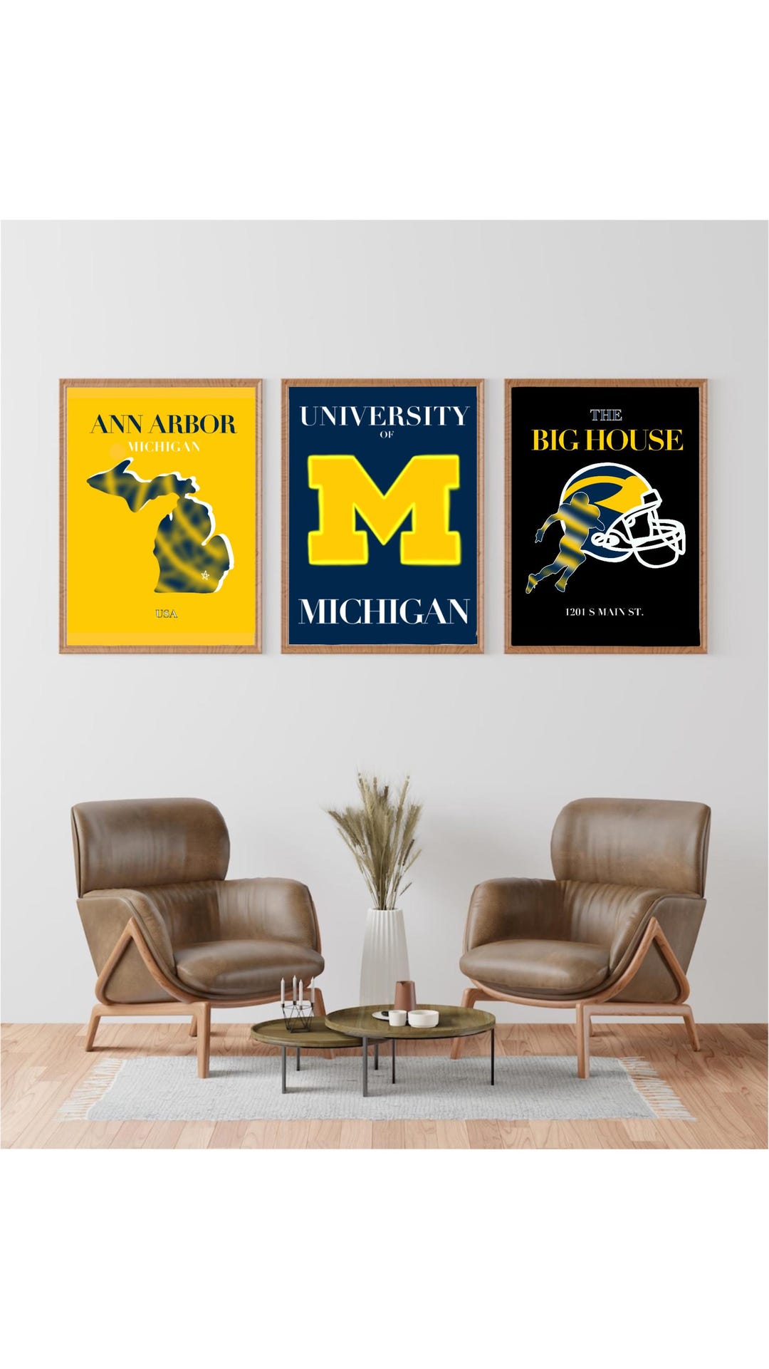 University of Michigan Digital Print 8x10 in - Poster Jpeg Png Instant ...