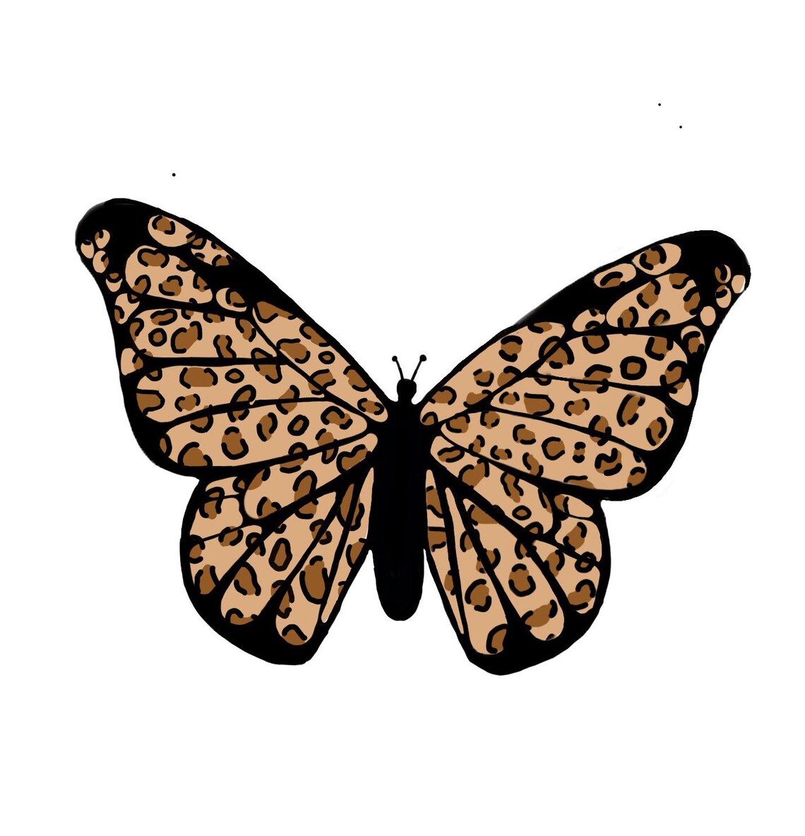 Cheetah Print Butterfly Sticker | Etsy