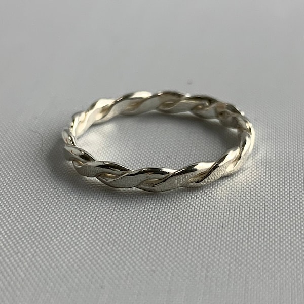 Silver Braided Ring - Etsy