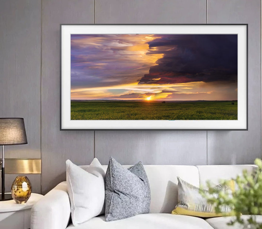 Samsung Frame TV. 4K Digital Download: Painted Sky at Sunset - Etsy